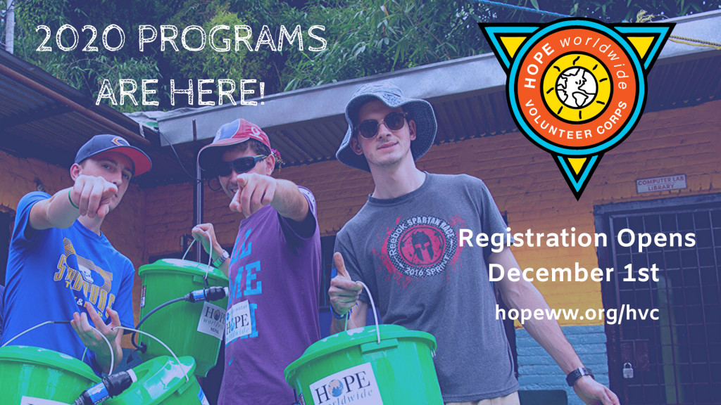 HOPE worldwide 2020 HOPE Volunteer Corps Sites Open December 1 ...